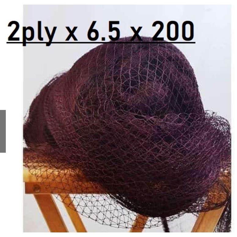JRNE Nylon Fishing Net - Pamo Net - 2ply x 6.5 knots x 200 mesh ...