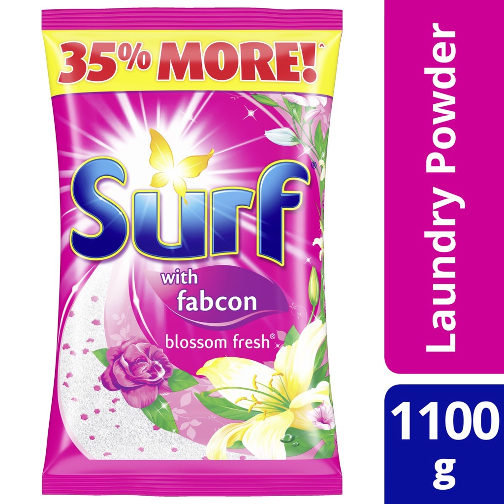 Surf Blossom Fresh Laundry Powder Detergent 1100g Pouch | Shopee ...