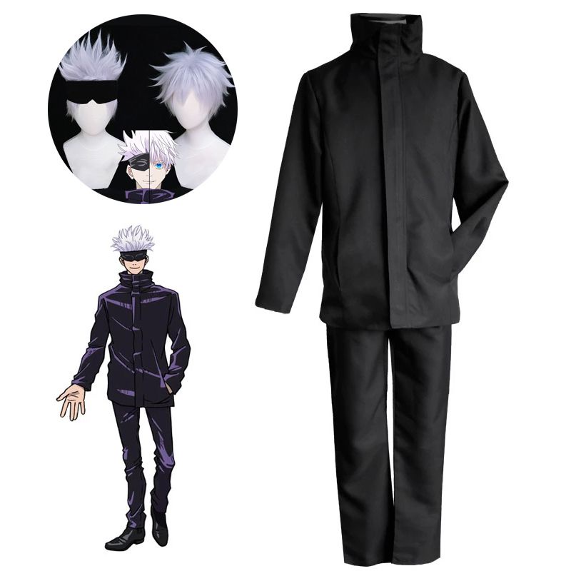 Anime Jujutsu Kaisen Gojo Satoru Cosplay Costume School Uniform Outfits ...