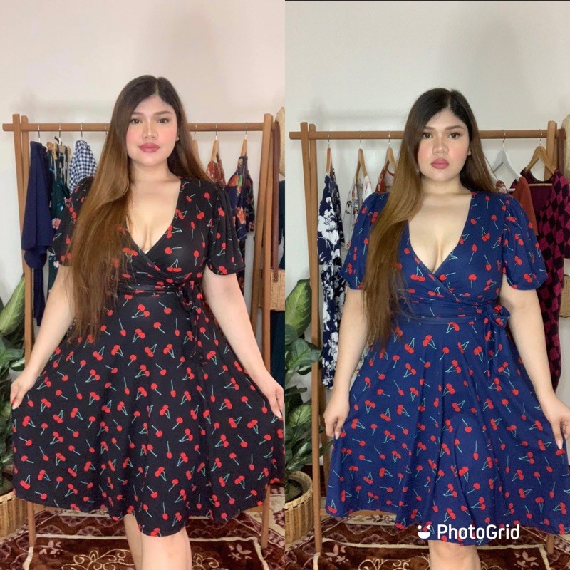 PLUS SIZE: ANNA CHERRY DRESS | Shopee Philippines