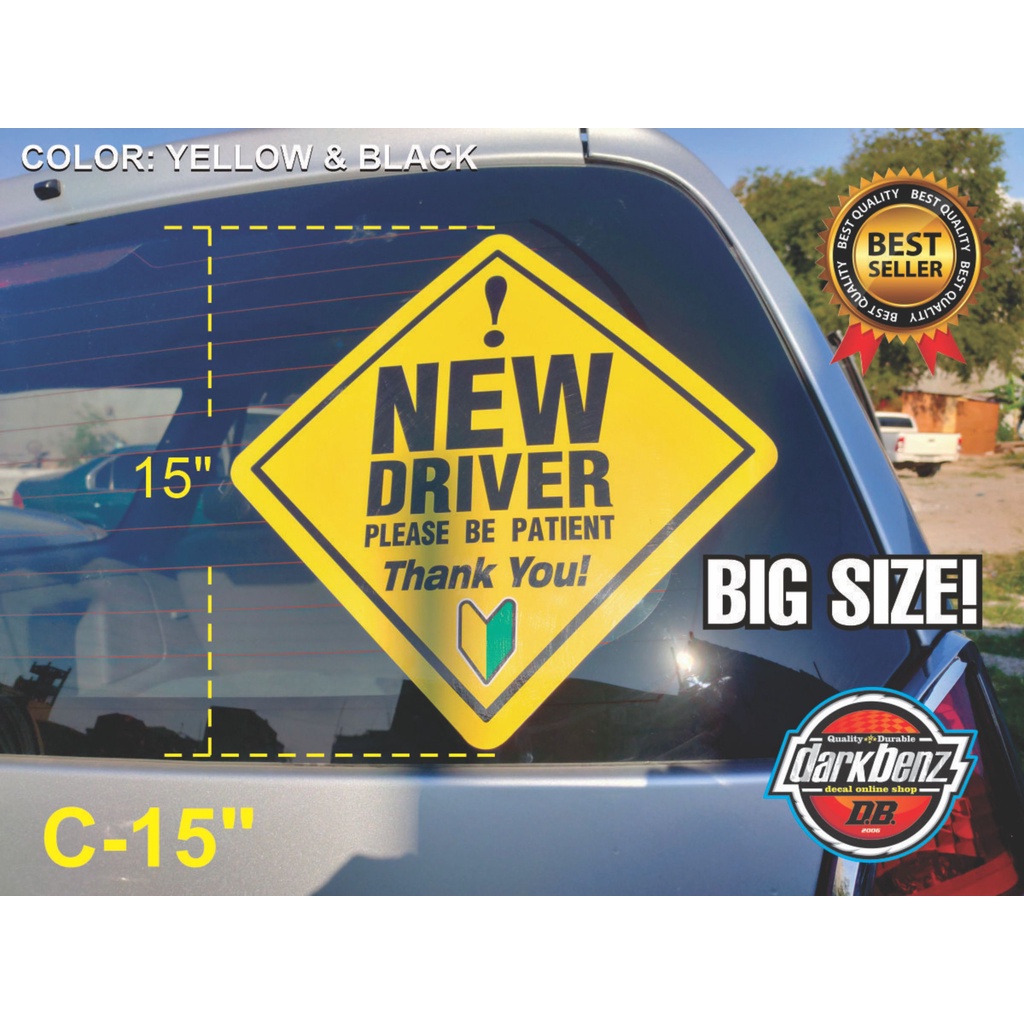 New Driver Car Sign Concept Quality Printed Sticker Decals | custom ...