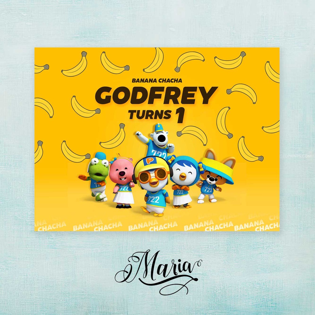 Pororo Banana Cha Cha Birthday Banner | Shopee Philippines