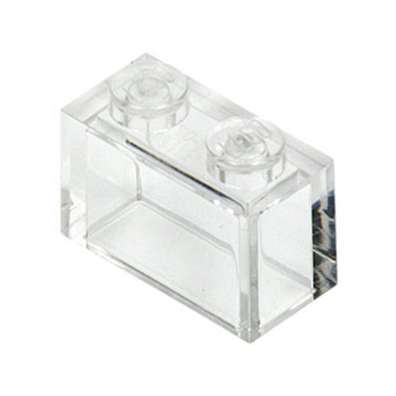 Lego Parts Brick 1 x 2 Transparent Clear | Shopee Philippines