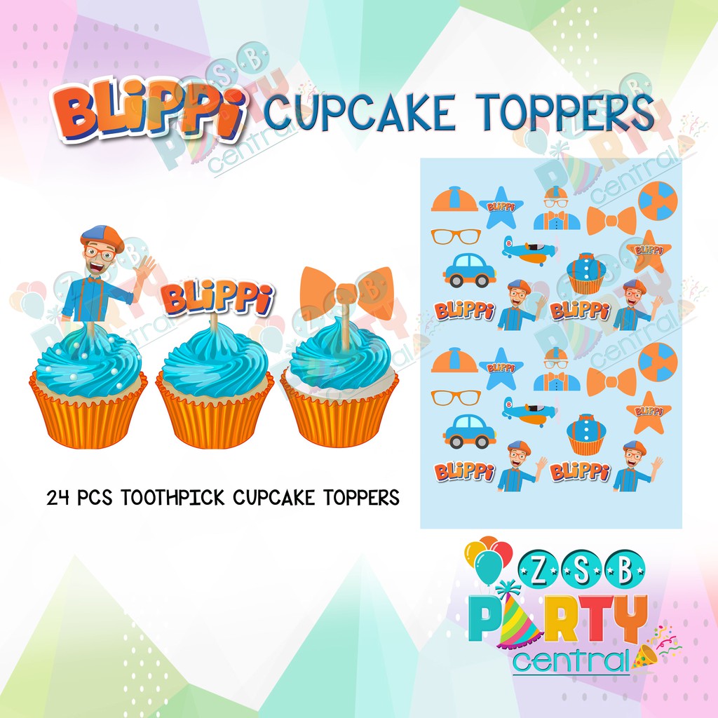 Blippi Cupcake Toppers Theme Shopee Philippines Sexiz Pix