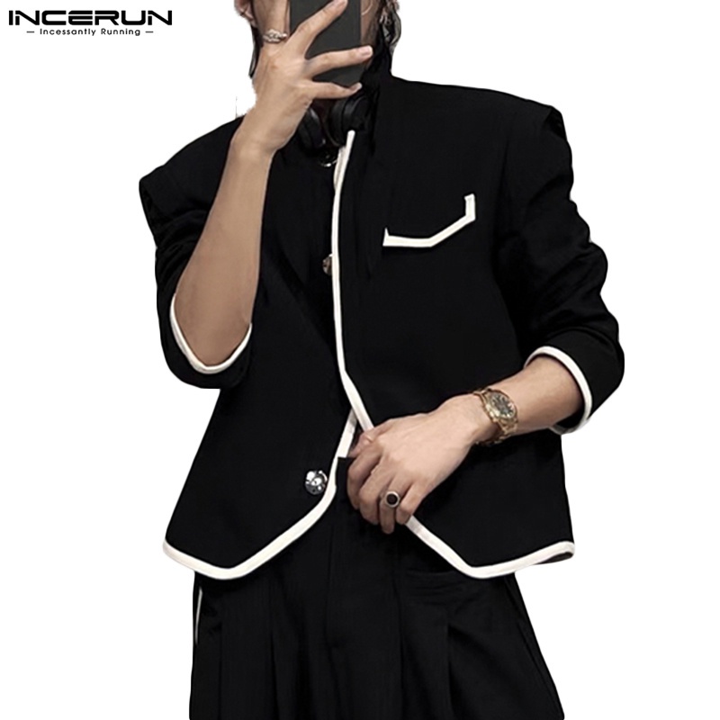 INCERUN Mens Classic Look Long Sleeve Button Up Cargo Coat Cape Jackets ...