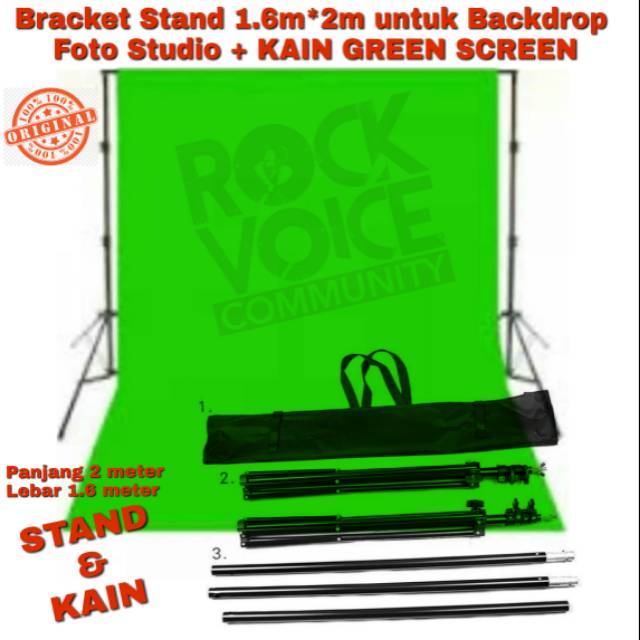 Photo studio stand Bracket with backdrop green screen | Shopee Philippines