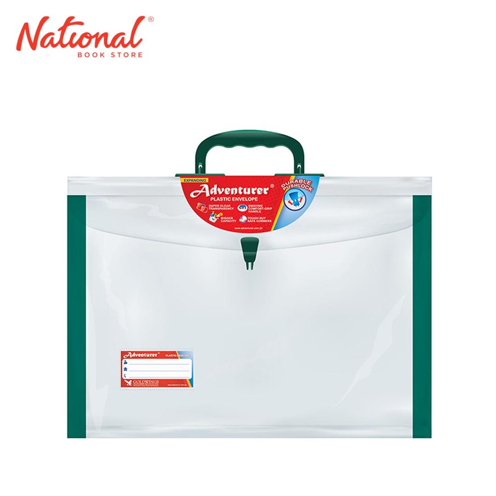 Adventurer Plastic Envelope Expandable Hdl E22Lwh Lo, Green | Shopee ...
