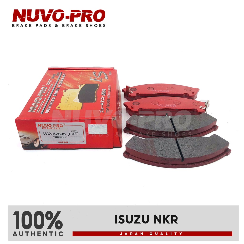 Nuvo-Pro Brake Pad Front Isuzu NKR VAX-8289K SET | Shopee Philippines