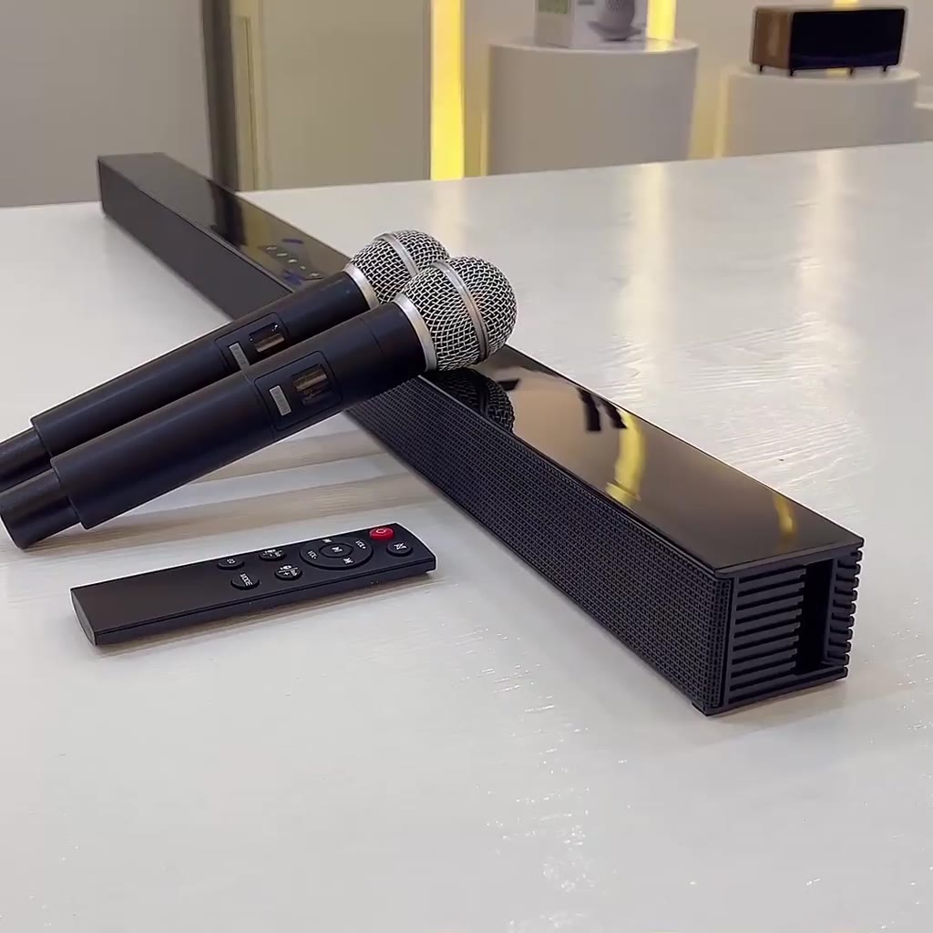 Home Theater Mini Karaoke TV Speaker Soundbar with Mic Blutooth Speaker ...