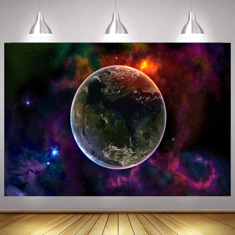 Custom Wallpaper 3d Earth Universe Space Planet Backdrop Solar System ...
