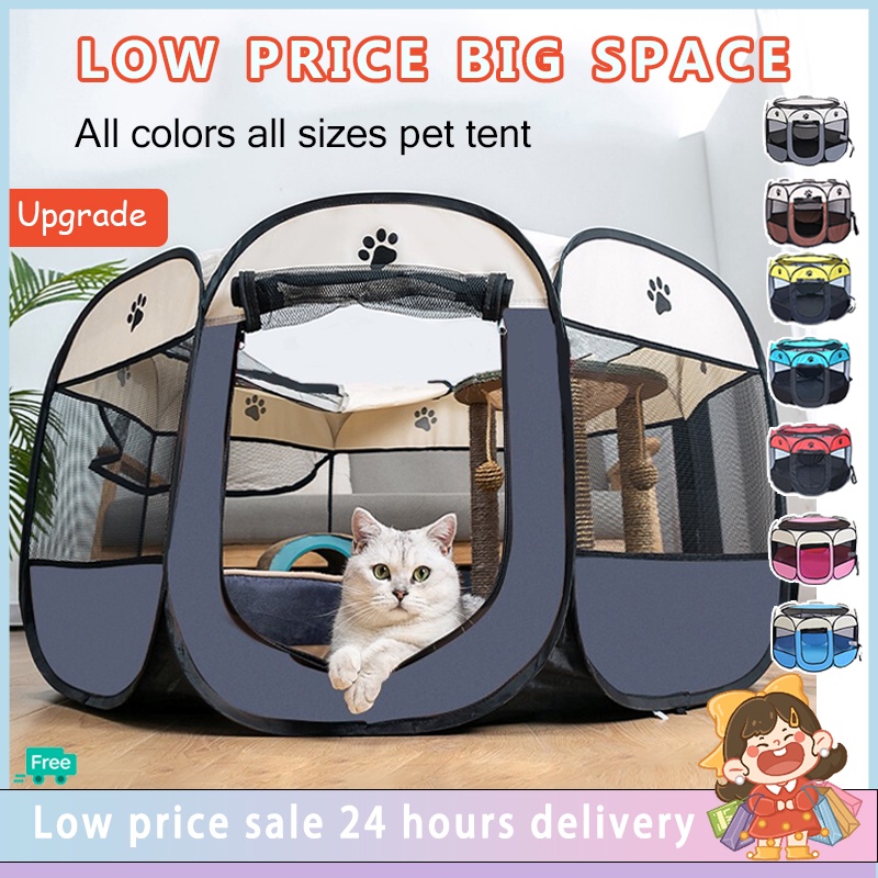 Cat Tent Cat House Portable Folding Outdoor Travel Pet Tent Washable ...