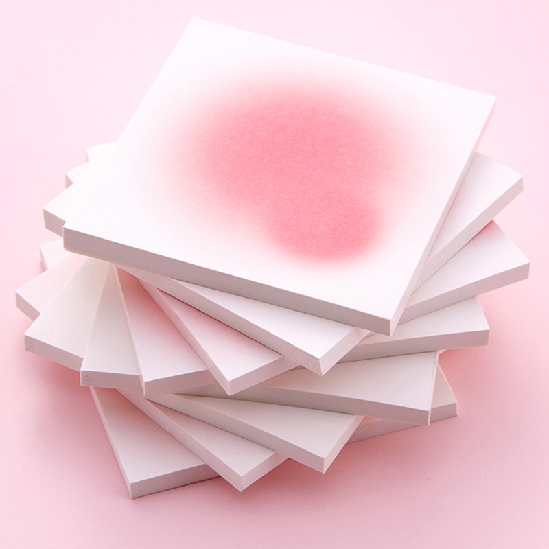 50 Sheets Cute Gradient Pink Color Sticky Notes Student Mini Message ...