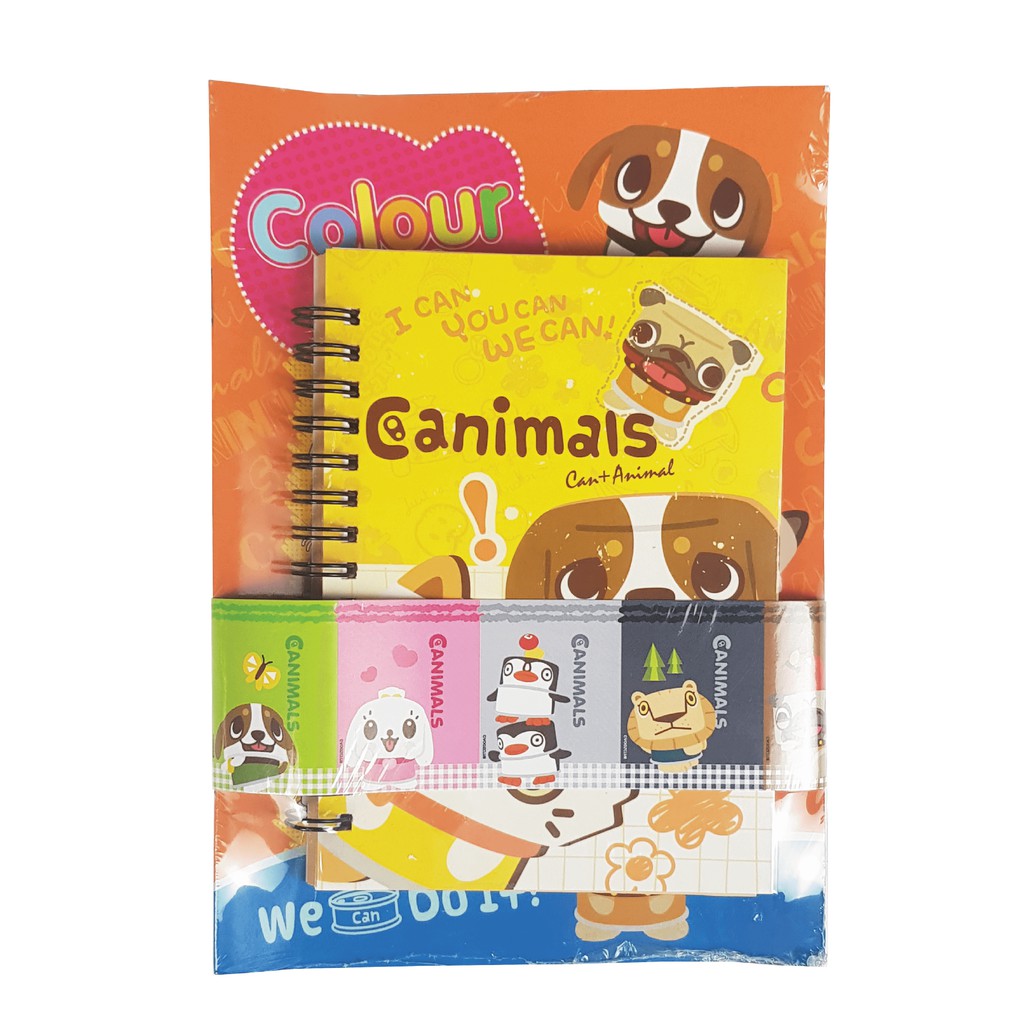 Canimals Notebook Bundle (A5 Colouring book + A6 Notebook) | Shopee ...