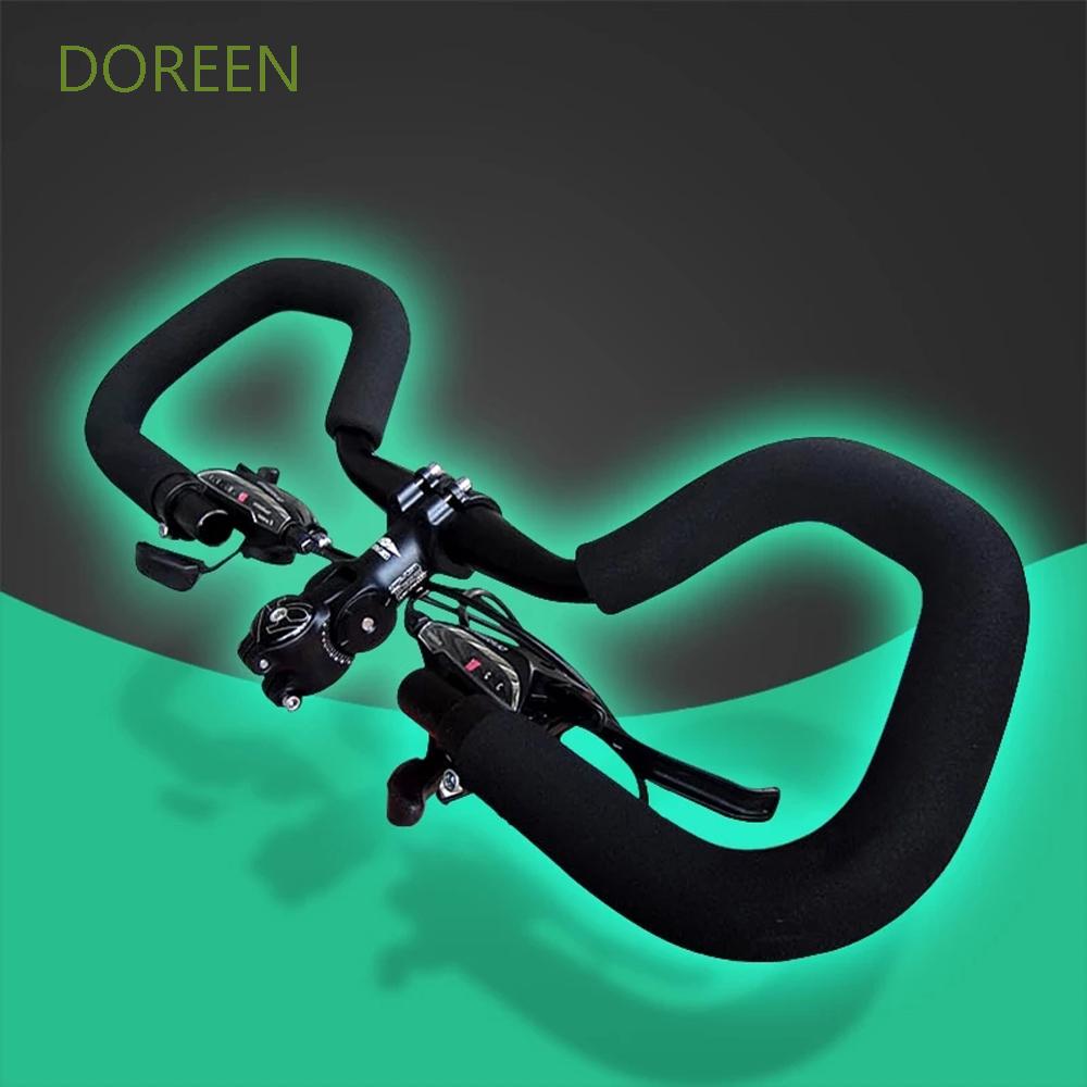 DOREEN Bicycle Parts Butterfly Handlebar Road Bike with Sponge Bike Handlebar 31.8mm 580mm with ...
