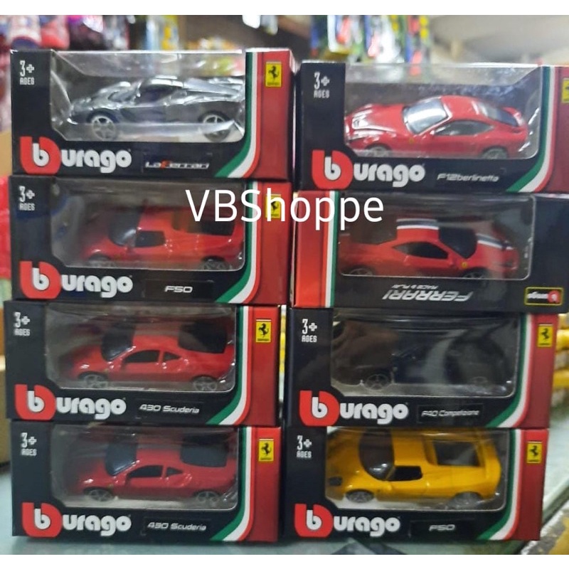 Hot ITEM diecast burago racing car race car ferrari F50 gto miniature ...