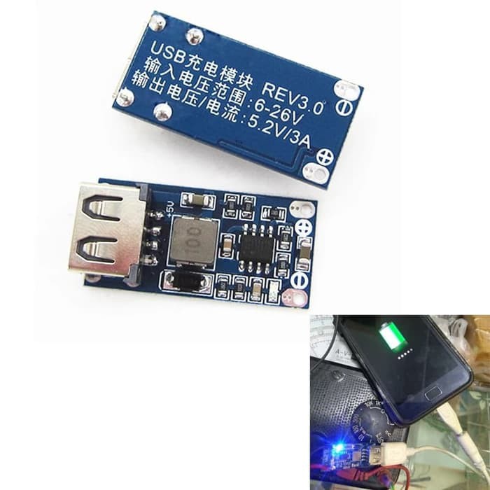 Dc Dc 24v 12v 9v to 5v Usb Step Down Regulator Module Buck Charger HP ...