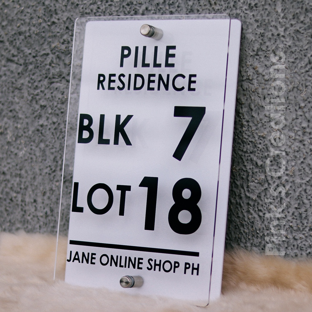 House Number White (Double Layer) 7x11 Inches | Shopee Philippines