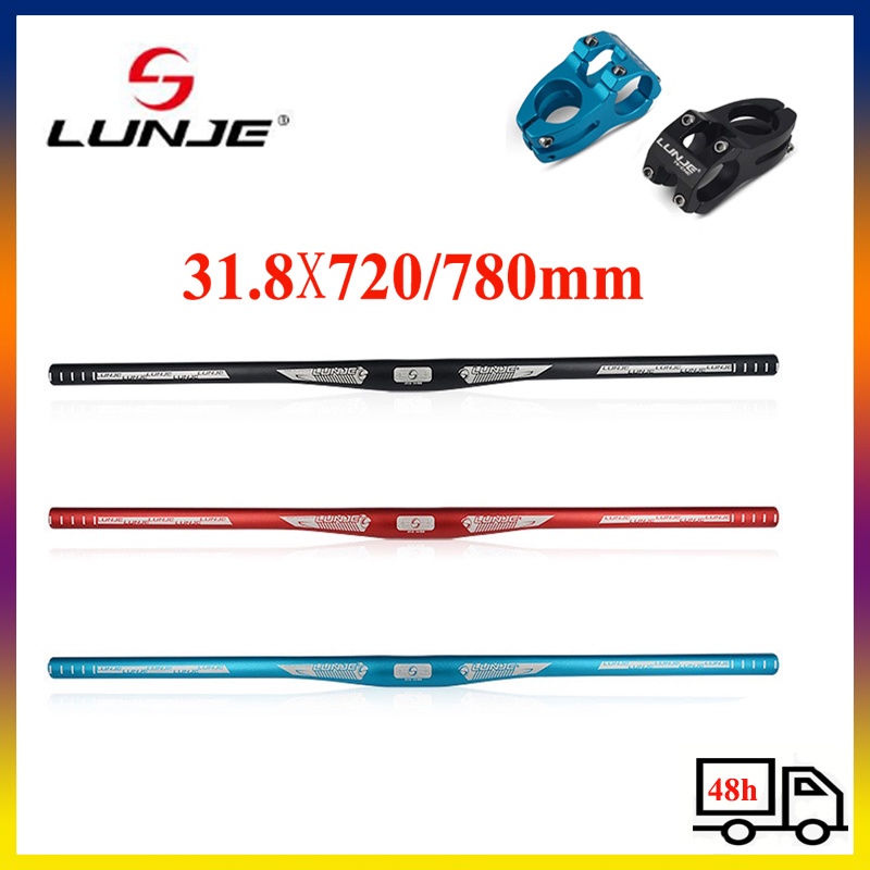 Lunje Straight Aluminum Alloy Bicycle Handlebar 31.8*780/720mm ...