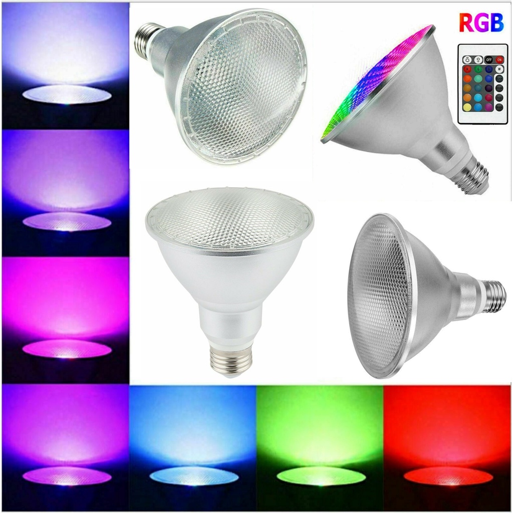 RGB PAR30 PAR38 Par Light Dimmable E2715W 25W LED Spotlight Bulb Flood ...