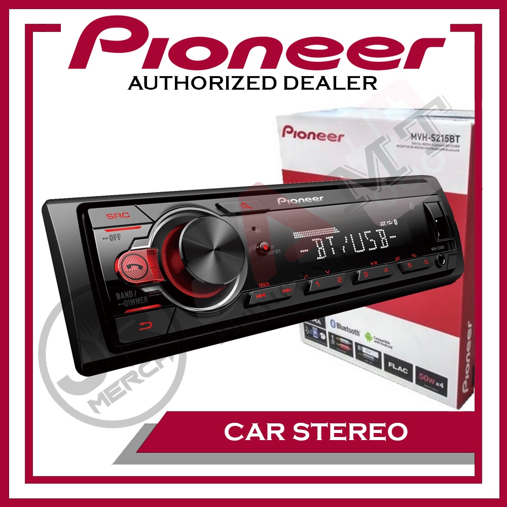 Pioneer (MVH-S215BT) SINGLE DIN 2x7" Car Stereo with USB & Android Smartphone, Bluetooth ...