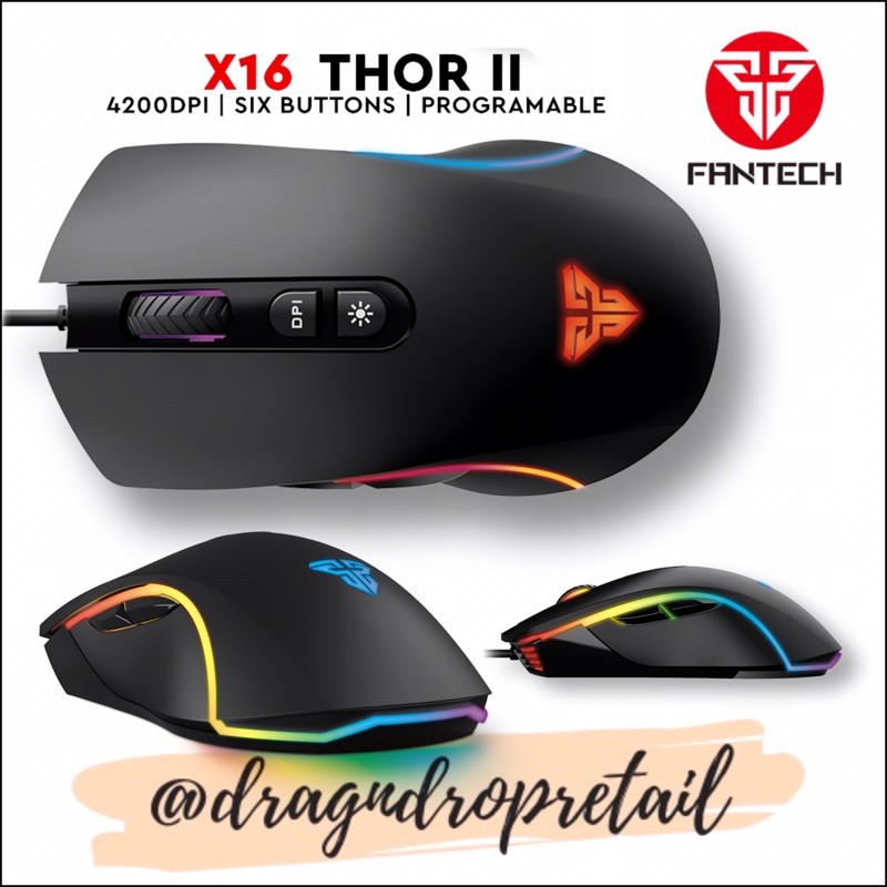 FANTECH X16 THOR II Macro RGB Gaming Mouse | Shopee Philippines