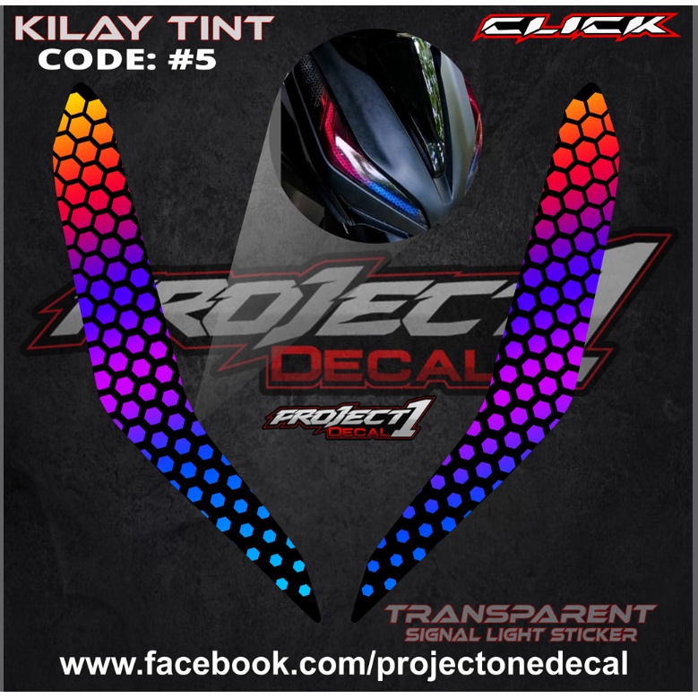 HONDA CLICK GC KILAY / TINT LAMINATED STICKER ( PAIR ) | Shopee Philippines