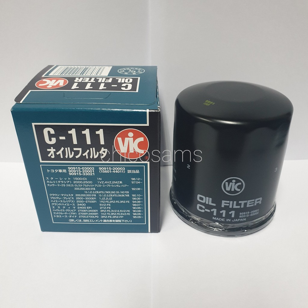 Genuine Vic Oil Filter C-111 for Toyota Revo/ Fortuner/ Innova/ Rav4 ...