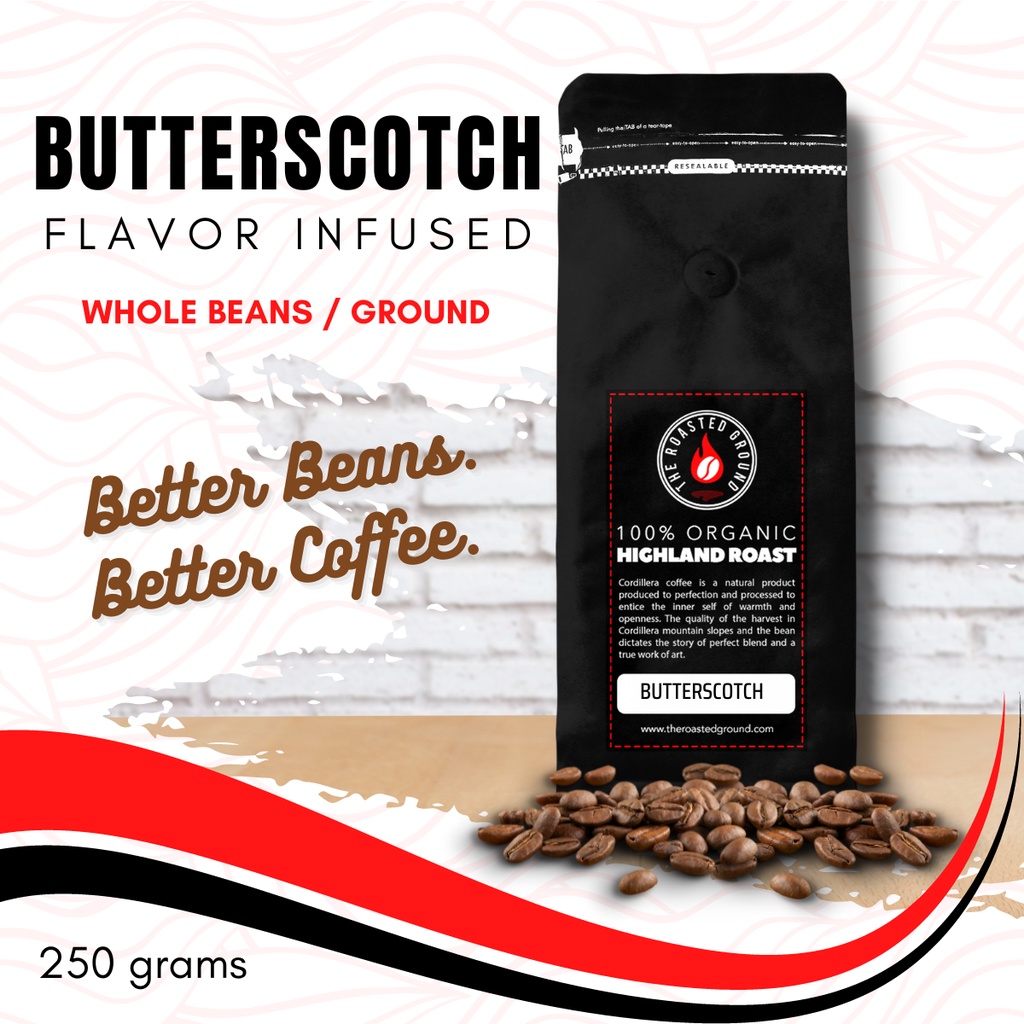 Butterscotch (Dark Roast) - 250g - Premium Coffee (Whole Beans / Ground ...