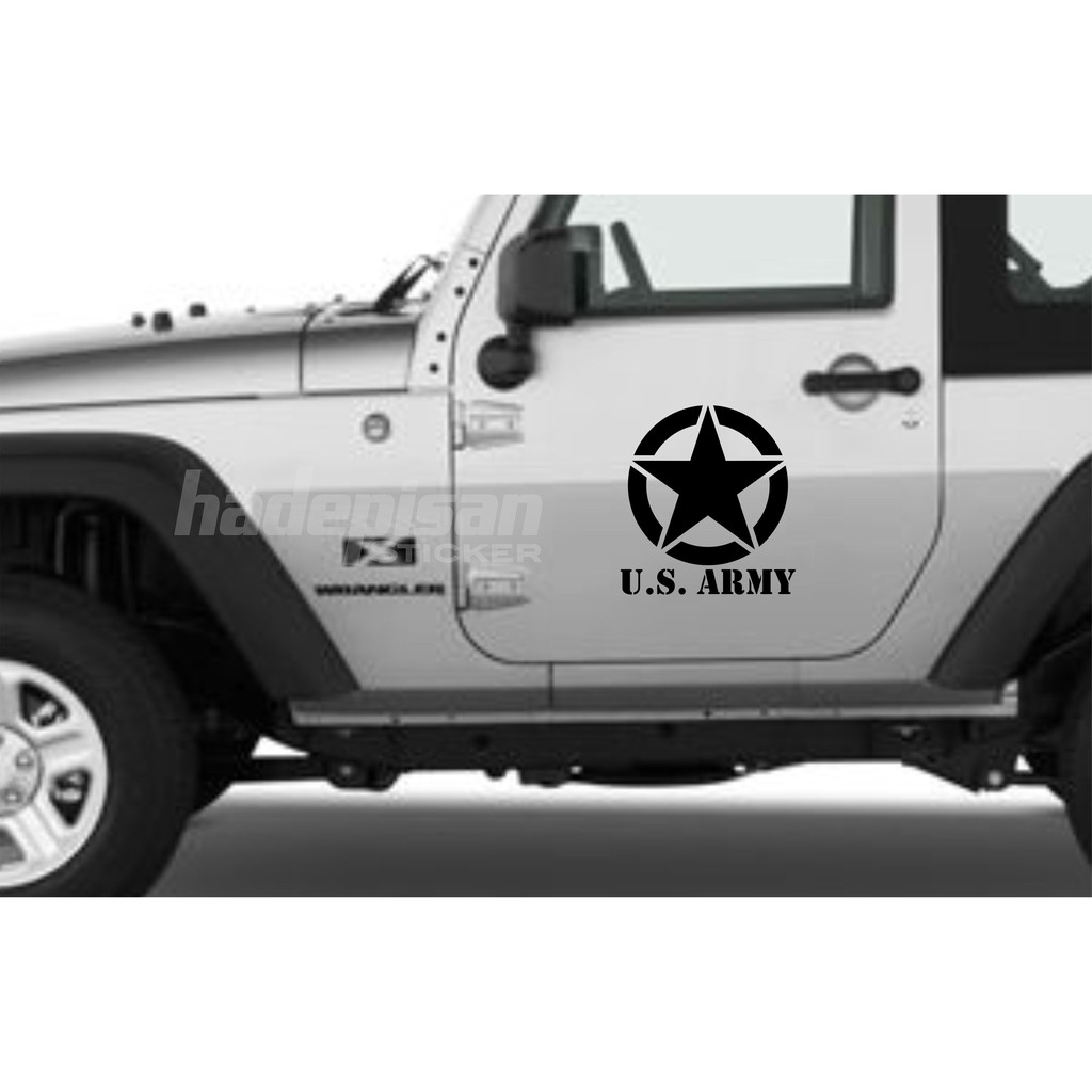 Jeep US ARMY Car Body Sticker Cutting Sticker | Shopee Philippines