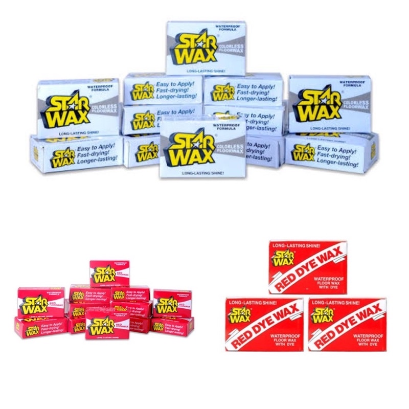 Star Wax Floor Shine Wax in Red Dye, Red and Colorless Variants 90g ...