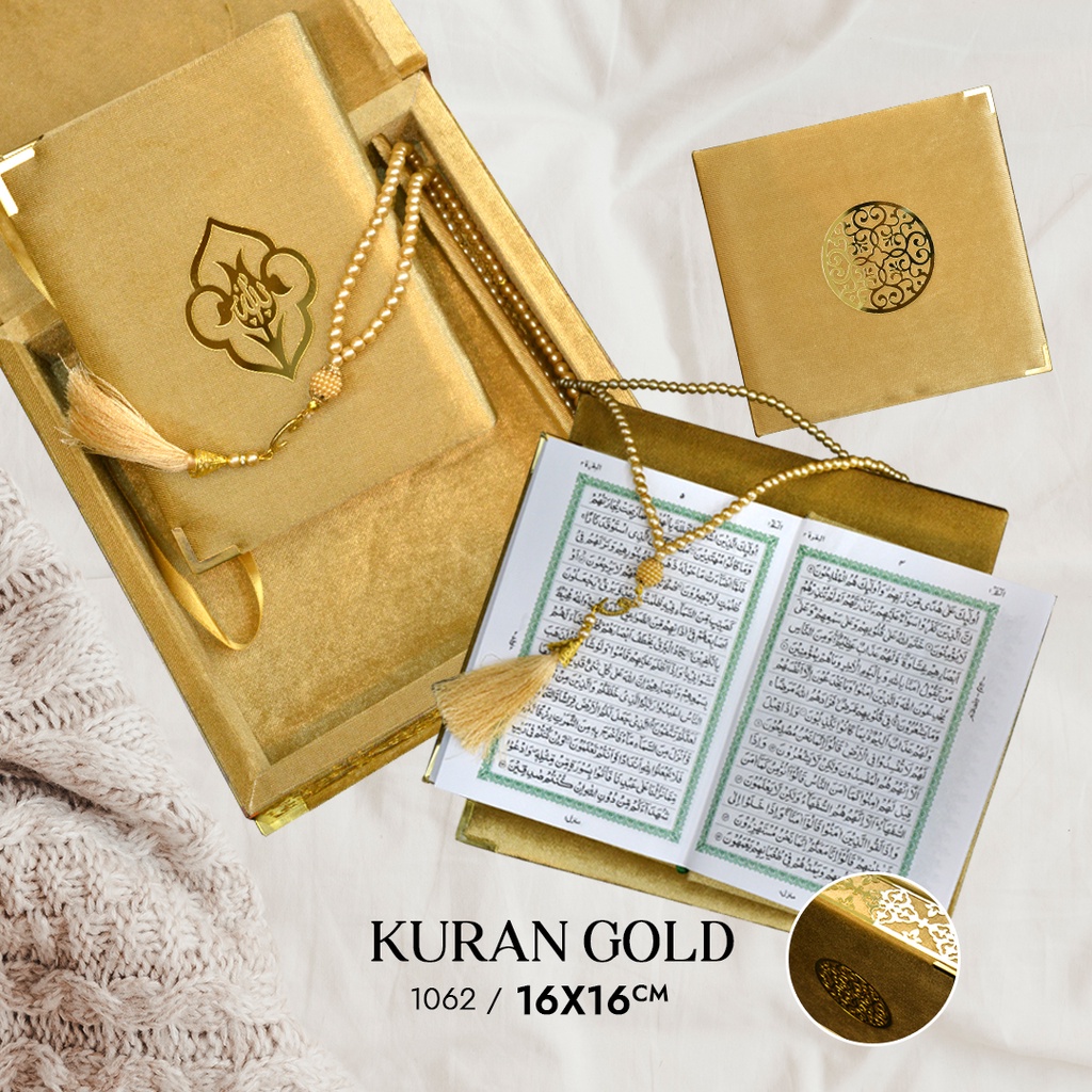 Al-quran Tasbih Box Gold Set, Islamic Gift Souvenir with Turkish Design ...