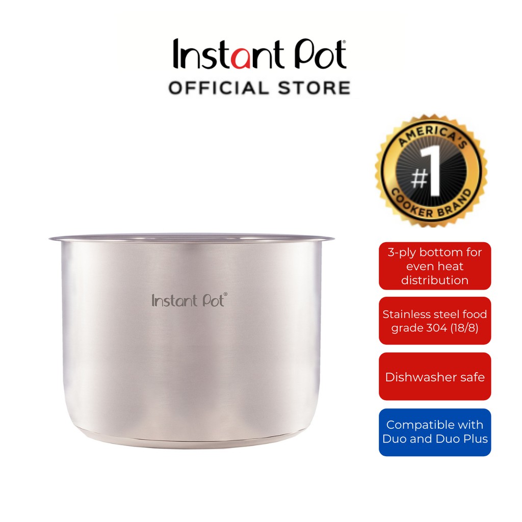 Instant Pot 6-Quart Inner Pot Stainless Steel Pot | Shopee Philippines