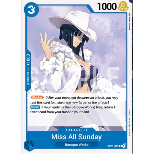 Ms.All Sunday OP01-079 (One Piece TCG - Romance Dawn OP-01 JAPANESE ...