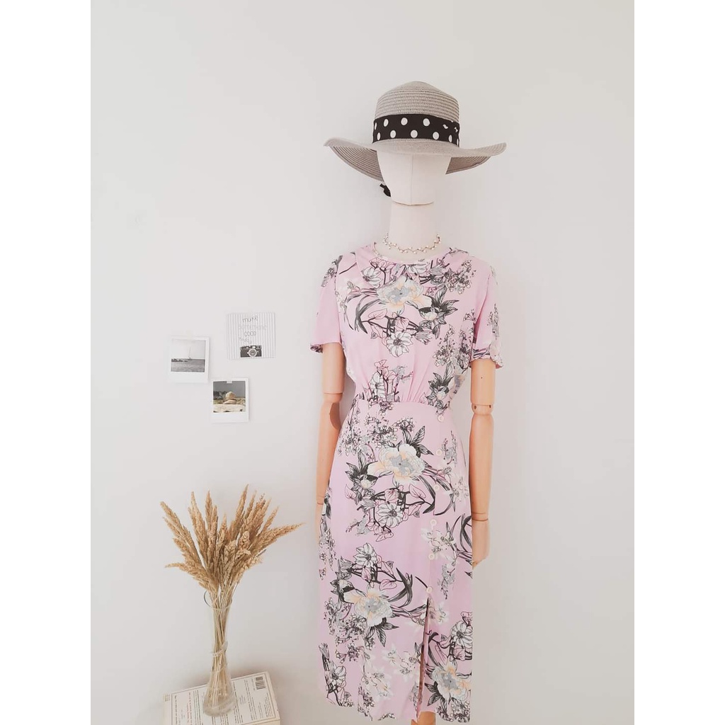 Paulina Midi Dress with Side Slit | Shopee Philippines