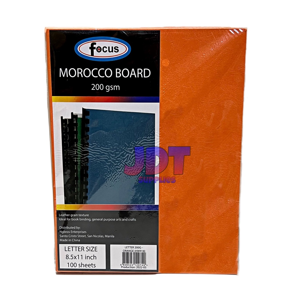 Focus 200gsm Morocco Board/Paper Binding Cover [Short/A4/Long Size ...