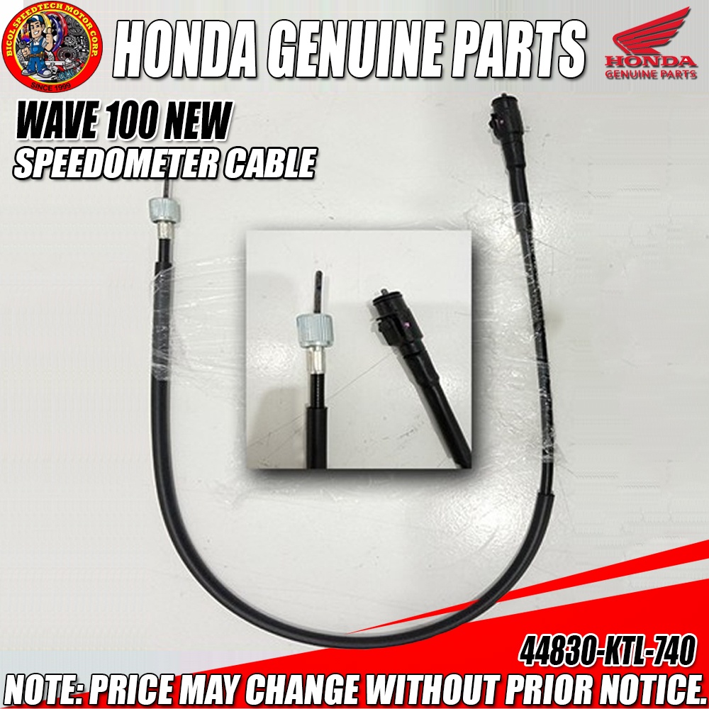WAVE 100 NEW SPEEDOMETER CABLE (HPI) (Genuine: 44830-KTL-740) | Shopee ...