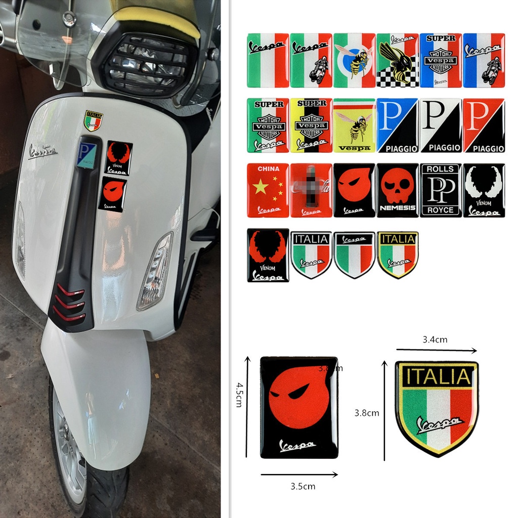 Piaggio Sticker Soft Epoxy Magnet Decal for Vespa Spring Sprint 150 ...