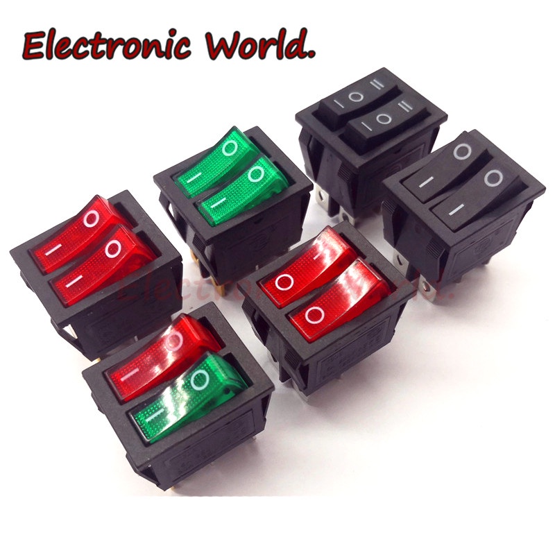 Ship Type/Shaped Switch KCD6 4/6 Pins 2 Gears With Light Single/Double ...