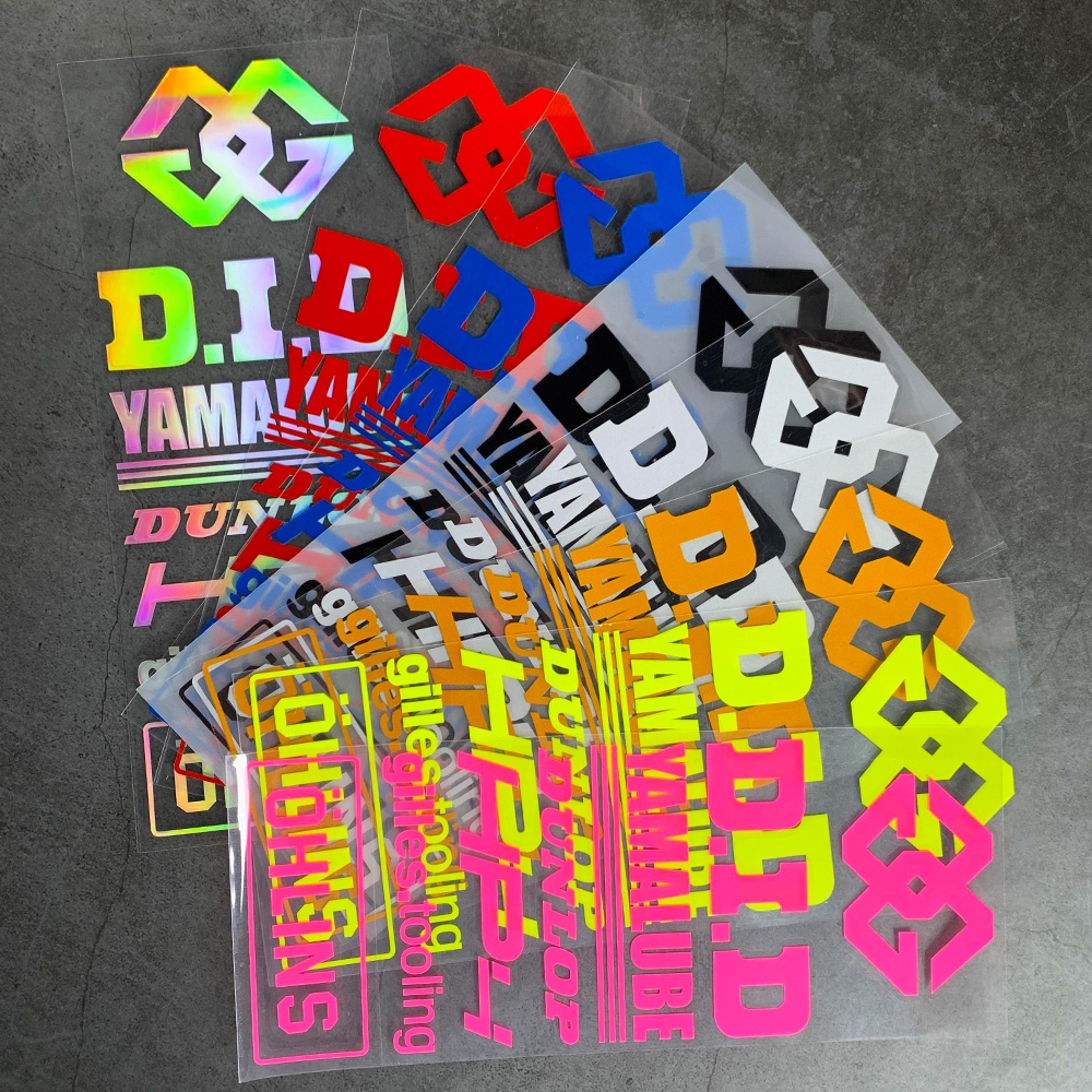 OHLINS Yamalube DID Dunlop Reflective Motorcycle Side Strip Bike Helmet ...