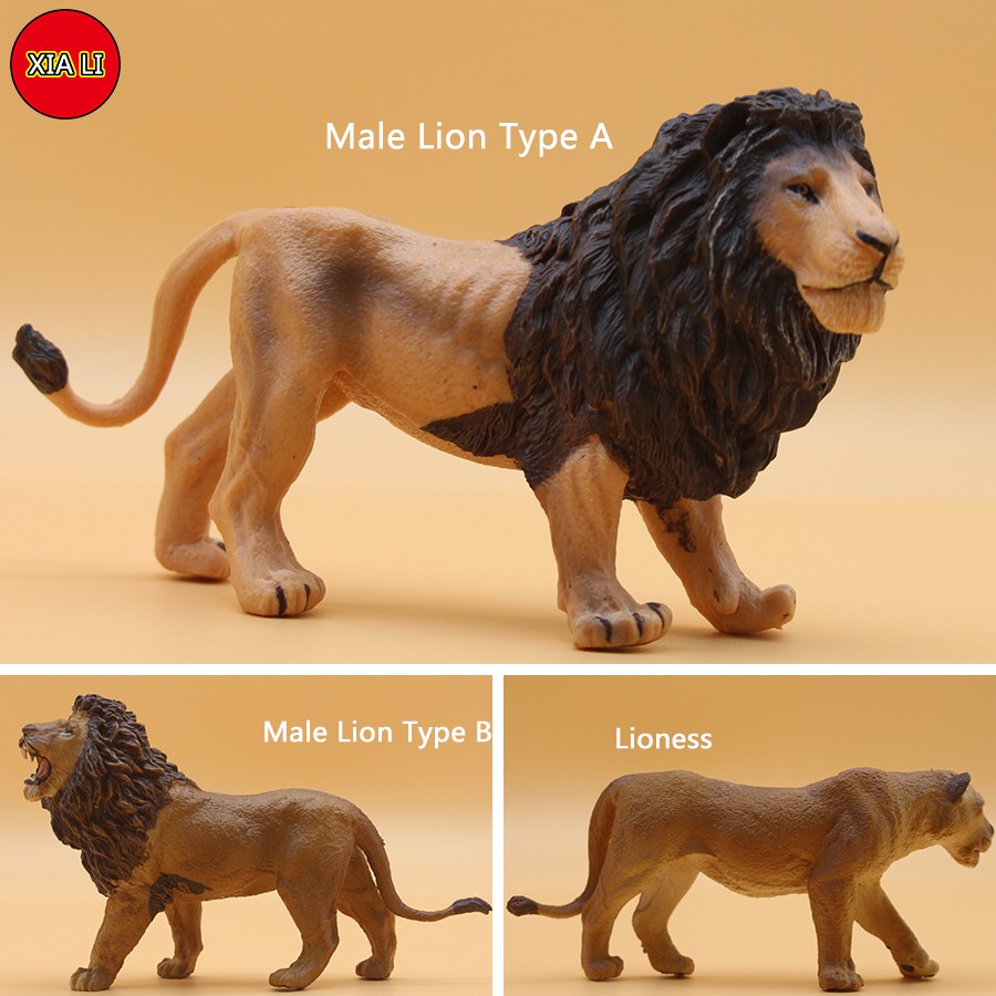【Spot】Solid African Wild Animals Simulation Lion Male lion Lioness Set ...