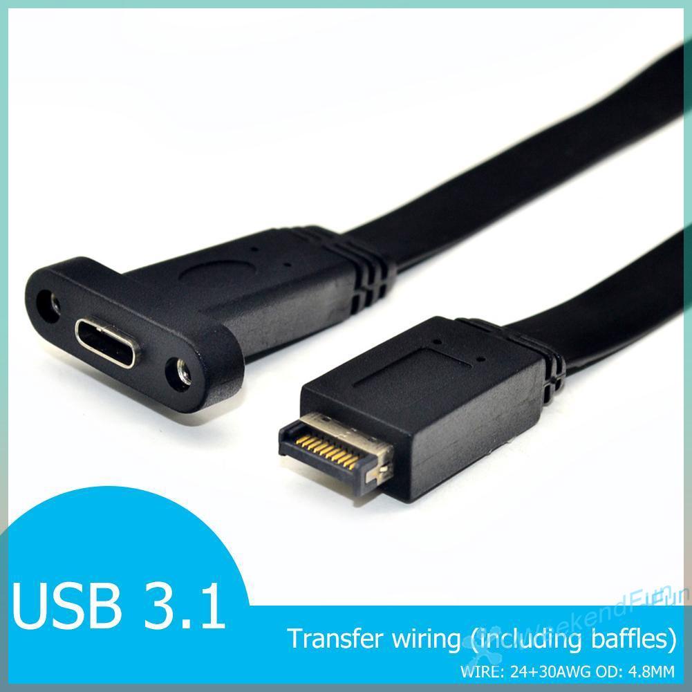 1Pc USB 3.1 Front Panel Header Type E Male To USB-C Type C Female ...