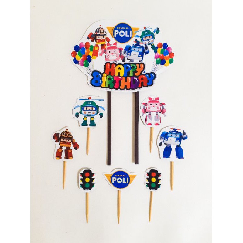 Robocar POLI CAKE TOPPER/ROBOCAR POLI CAKE TOPPER/ROBOCAR POLY CAKE ...