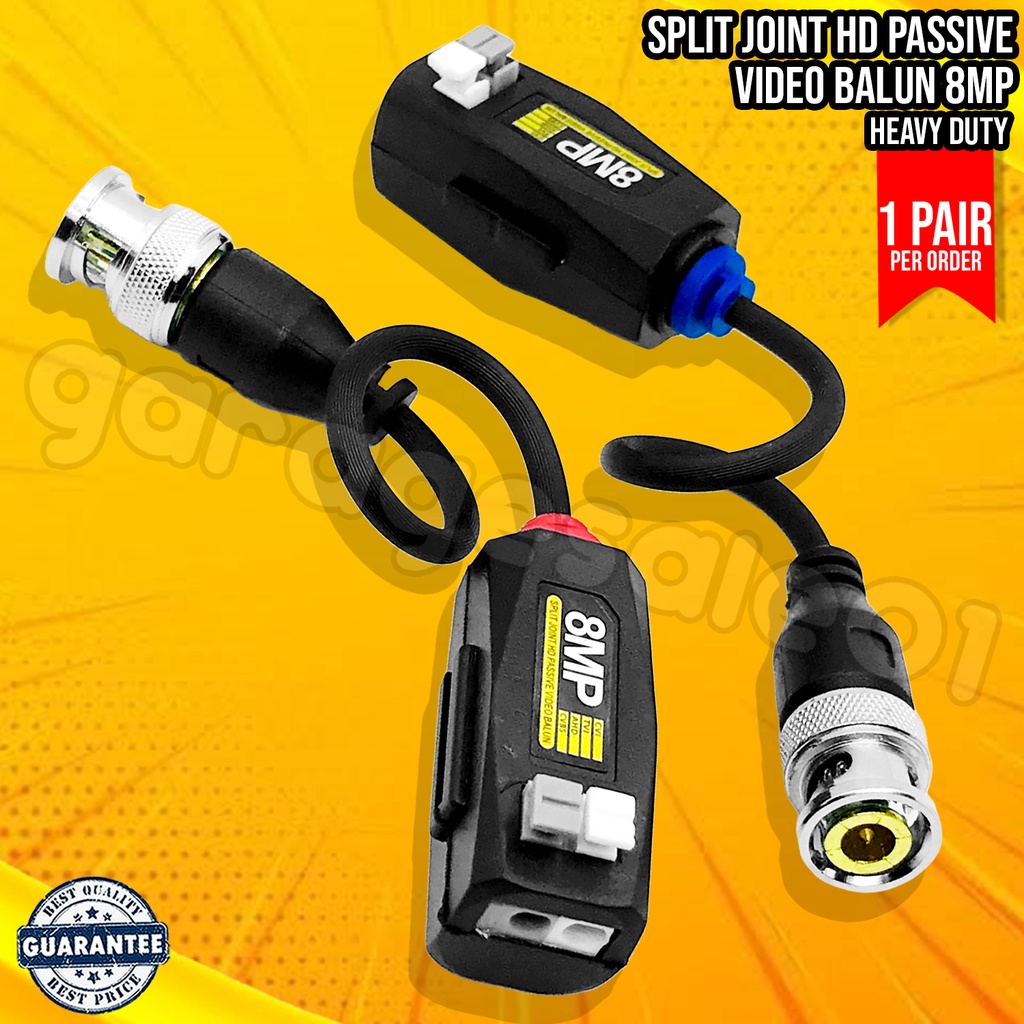 1 Pair Split Joint HD Passive Video Balun 8MP | Shopee Philippines