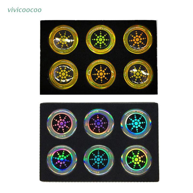 VIVI 6Pcs Round Energy Phone Sticker Anti Radiation Protection Mobile ...