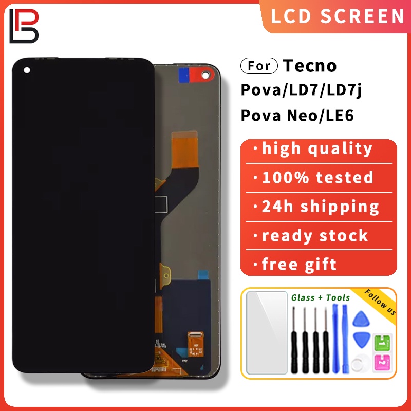 For Tecno Pova LD7 LD7j Pova Neo LE6 Lcd Touch Screen Digitizer Assembly Replacement Lcd ...