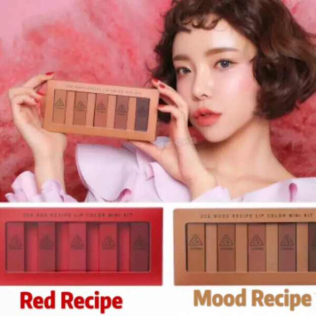 3CE Red Mood recipe color mini kit | Shopee Philippines
