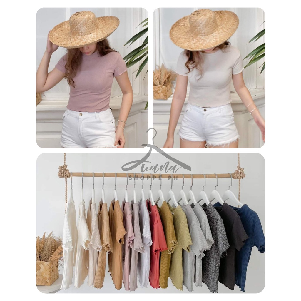 ♨Sassy Korean Knit Lettuce Top | Premium Quality Knitted Top | Shopee ...