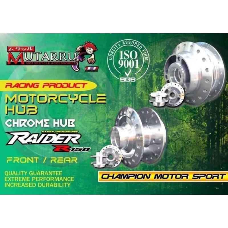 MUTARRU HUB SET CHROME RAIDER 150 CARB / FI | Shopee Philippines
