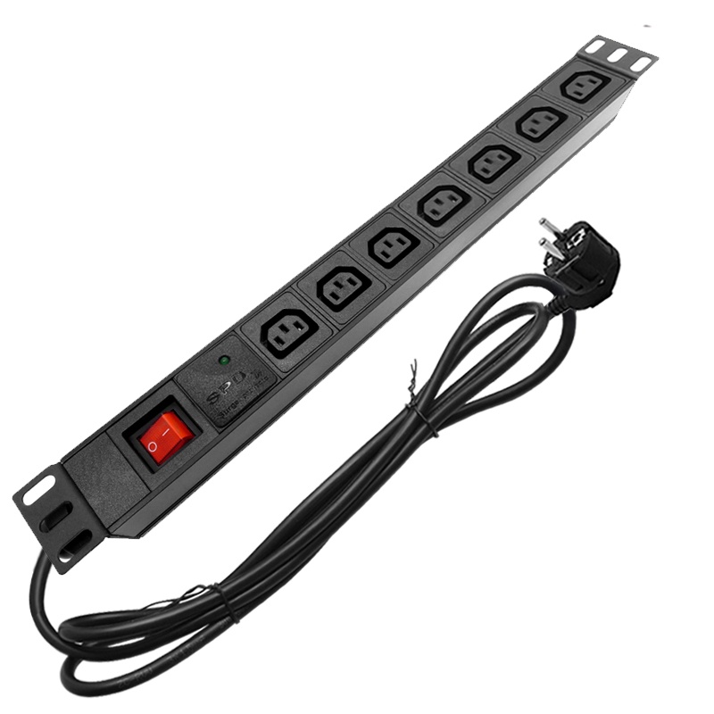 Power Distribution Unit (PDU) Cabinet IEC C13 Power Strip 7-Position Power Outlet SPD Surge ...