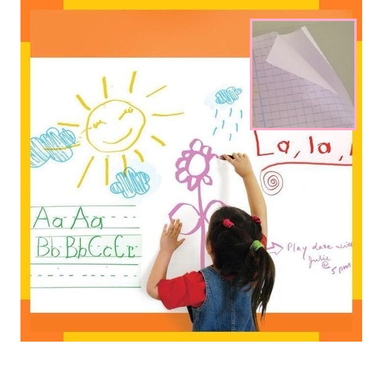 PUTIH Whiteboard Wallpaper Sticker/White Whiteboard Wallpaper Paste ...